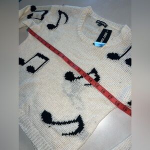 Hot Topic | Sweaters | Nwt Hot Topic Music Note Sweater Small S Cropped ...